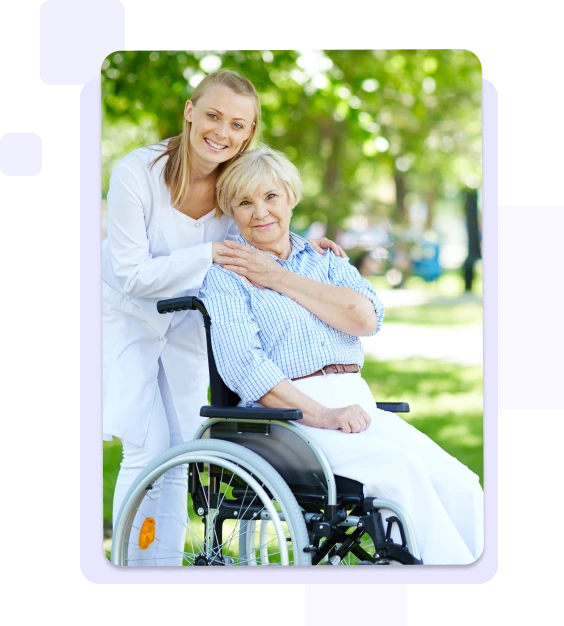 Hospice volunteer providing comfort